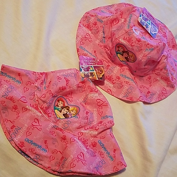 Disney | Accessories | Disney Princess Pink Beach Pool Bucket Hat New ...